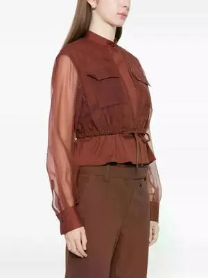 Brunello Cucinelli Pocket Drawstring Blouse