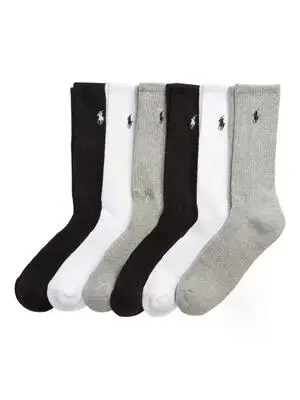Polo Ralph Lauren Ribbed Logo Socks Pack - Black