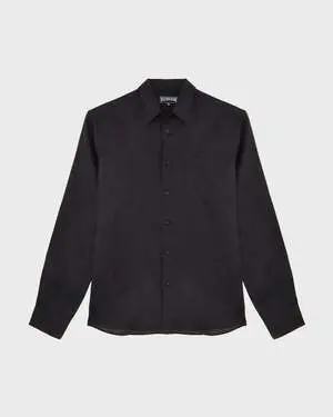 Vilebrequin Linen Shirt Solid Shirt Caroubis