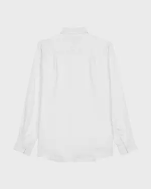 Vilebrequin Linen Shirt Solid Shirt Caroubis - White