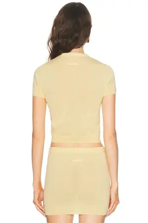 JEAN PAUL GAULTIER Trompe L'oeil Lingerie Short Sleeve Top