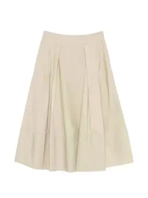 Woolrich A-line Pleated Skirt - Neutrals