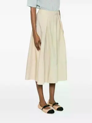 Woolrich A-line Pleated Skirt - Neutrals