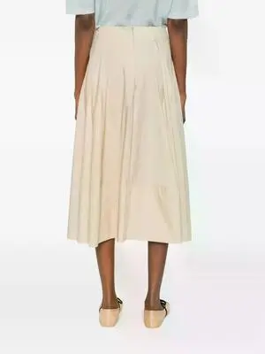 Woolrich A-line Pleated Skirt - Neutrals
