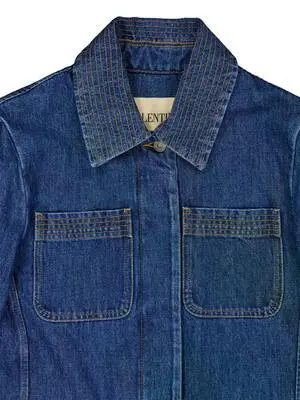 Valentino Garavani Vlogo Contrast-stitch Denim Jacket
