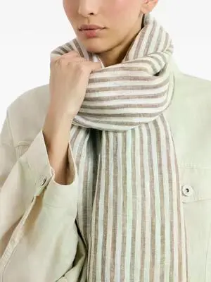 Brunello Cucinelli Striped Fringed Scarf - Neutrals