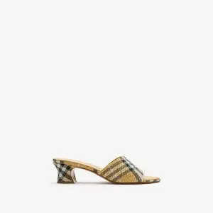 Burberry Rhinestone Check Sloane Mules