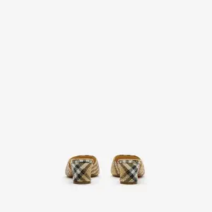 Burberry Rhinestone Check Sloane Mules
