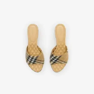 Burberry Rhinestone Check Sloane Mules