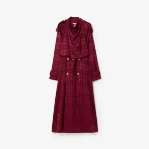 Burberry Check Silk Trench Coat