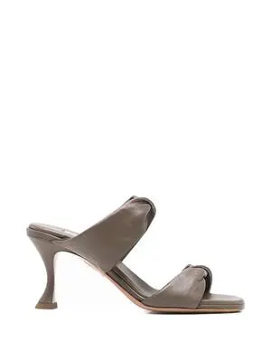 AQUAZZURA Knotted Leather Sandals - Brown