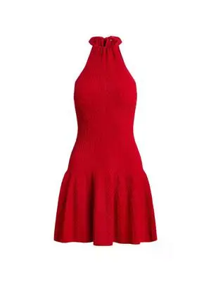 Polo Ralph Lauren Halterneck Cable-knit Mini Dress