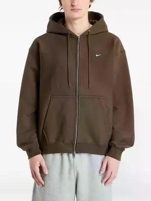 Nike Solo Swoosh Zip-up Hoodie - Brown