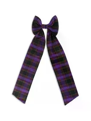 Red Valentino Tartan Bow Hair Accessory - Purple