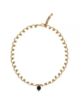 Red Valentino Knot Detail Pendant Necklace - Gold