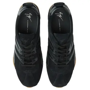 GIUSEPPE ZANOTTI Low-top Suede Sneaker - Black