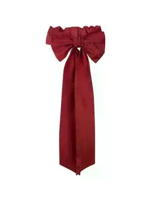 Red Valentino Ruffled Bow Belt - Red