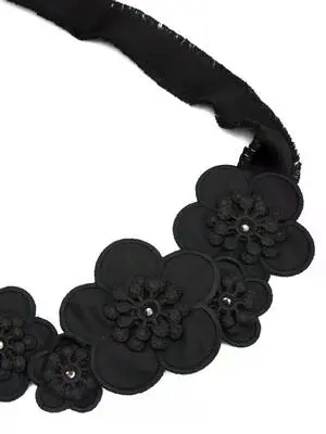 Red Valentino Flower Appliqué Necklace