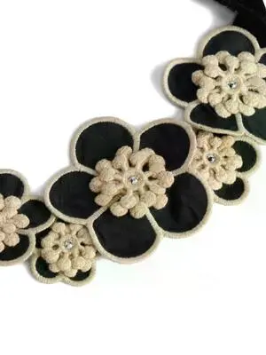 Red Valentino Flower Appliqué Necklace