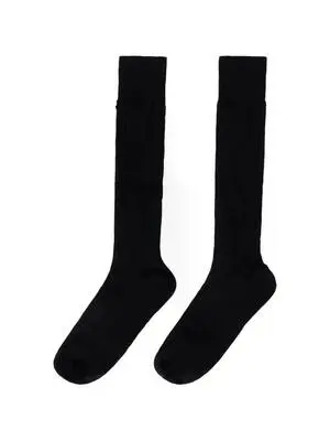 Red Valentino Ribbed Socks - Black