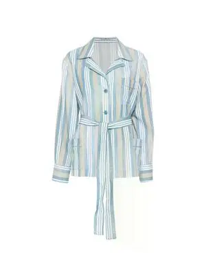 Ermanno Scervino Striped Belted Jacket