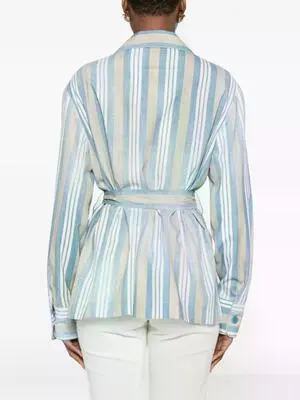 Ermanno Scervino Striped Belted Jacket