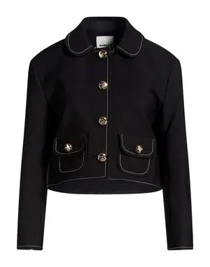Sandro Crepe Single-breasted Jacket - Black