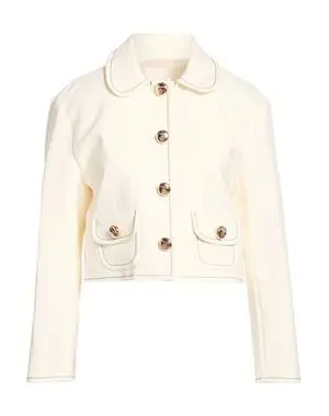 Sandro Jacket Size Polyester, Elastane - White