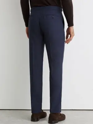 REISS Fibre Side Adjuster Wool Textured Tailored-fit Trousers