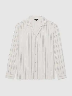 REISS Ford Textured Stripe Regular-fit Shirt