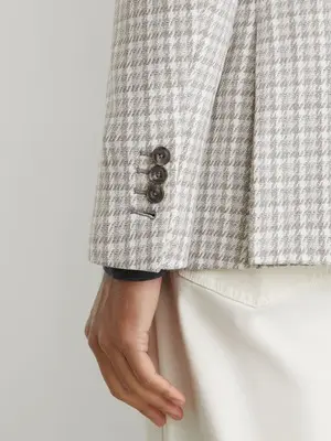 REISS Canty Houndstooth Tailored-fit Blazer