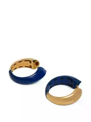 JIL SANDER Logo Hoop Earrings