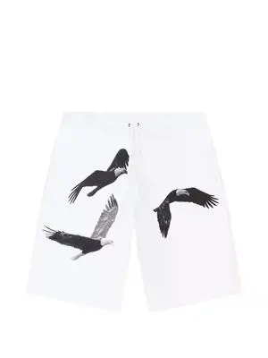 IUTER Freedom Eagle-print Shorts - White