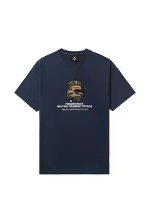 FINGERCROXX Camouflage Appliqué T-shirt