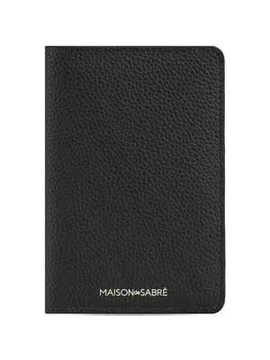 MAISON DE SABRE Leather Passport Holder - Black