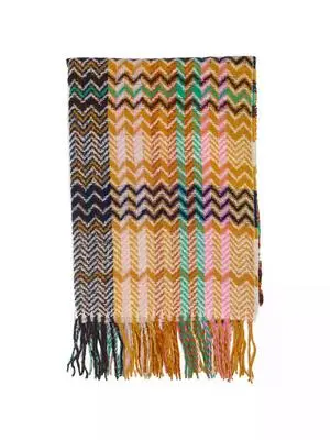 GOIA Geometric-pattern Scarf - Yellow