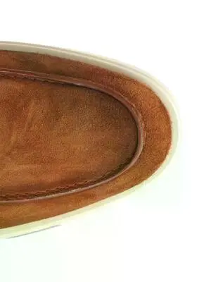 Santoni Suede Loafers - Brown
