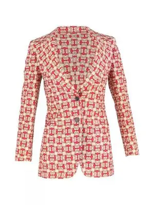 Gucci Horsebit-print Single-breasted Blazer