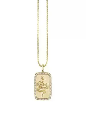 SYDNEY EVAN 14kt Yellow Snake Pendant Necklace - Gold