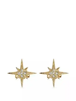 SYDNEY EVAN 14kt Yellow Starburst Stud Earrings - Gold