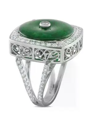 LB EXCLUSIVE Diamond And Jade Ring