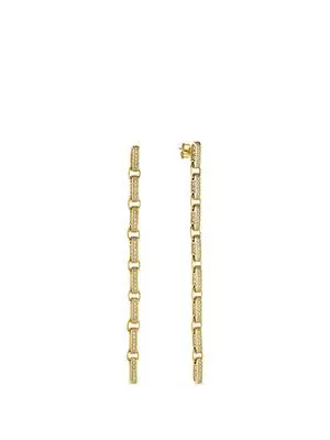 SYDNEY EVAN 14kt Yellow Link Drop Earrings - Gold