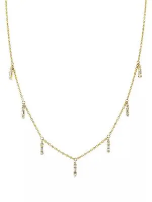 SYDNEY EVAN 14kt Yellow Diamond Fringed Necklace - Gold