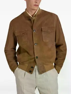 Montedoro Suede Flap-pocket Bomber Jacket