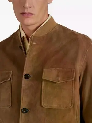 Montedoro Suede Flap-pocket Bomber Jacket
