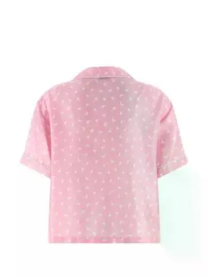 Moschino Goose-print Silk Shirt - Pink