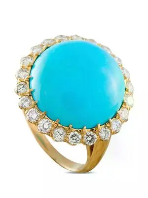 LB EXCLUSIVE Diamond And Turquoise Ring - Gold