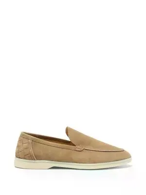 SCAROSSO Ludovico Suede Loafers - Neutrals