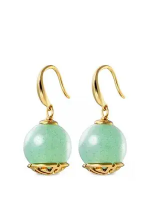 Shanghai Tang Tang Of Wood Drop Earrings - Gold