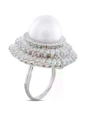 LB EXCLUSIVE Diamond And Pearl Ring